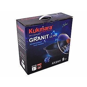 Aluminum Wok Kazan Cooking Pot Granit Ultra Non-Stick Kazan for Making Pilaf with Lid Camping Cookware Dutch Oven Kitchen Pot (6.3-qt. (6 L))