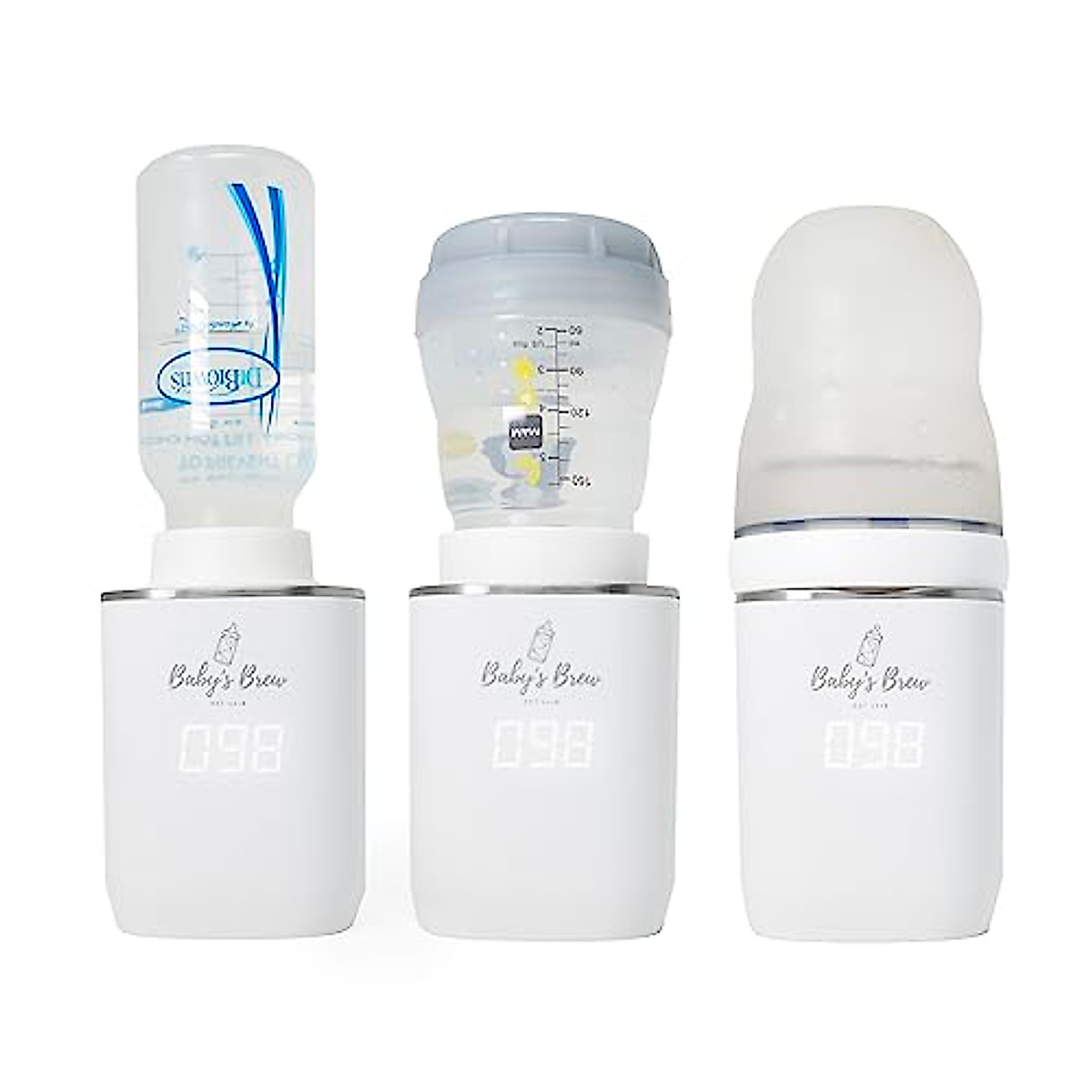 Baby's Brew Portable Bottle Warmer Pro - Milk Warmers for Breastmilk or Formula, Leak-Proof Design, Travel-Friendly, Cordless, Battery-Powered, 8-12 Hour Battery Life, Warmer Only