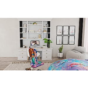 Franco Disney Princess Ariel The Little Mermaid Live Action Movie Kids Bedding Super Soft Plush Micro Raschel Throw, 46 in x 60 in, (Official Licensed Product)