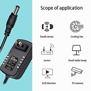 Snsnlent Ac Adapter 15V 2A DC Power Supply Charger AC 100-240V 50-60Hz to DC 15V 2A 30W Charger Power Supply 15V 30W 2A Ac Adapter Charger with 5.5mm x 2.5mm Plug