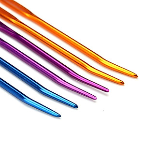 Wool Needles Colorful Bent Tip Tapestry Needles Large-Eye Aluminium Sewing Knitting Needles