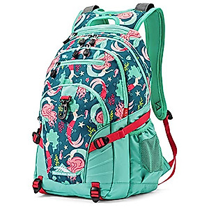 High Sierra Loop-Backpack, Travel, or Work Bookbag with tablet-sleeve, Mermaid, One Size