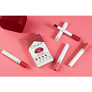 evpct 4Pcs Nude Pink Mauve Rose Red Glossy Matte Lipstick Lip Gloss Sets Kit for Women Girls Teens Lip Color Changing Lip Balm All Day Lipstick Waterproof Long Lasting 24 Matte Lipstick Samples Case