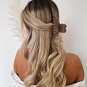 Canitor 4.9" Extra Large Hair Clips Claw Clips for Thick Hair 4Pcs Big Claw Clips Hair Clips for Women Girls Neutral Color Matte Jumbo Hair Claw Clips Non-slip Jaw Clips Mother's Day Gifts