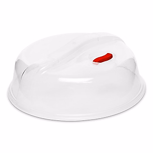 DecorRack Microwave Plate Cover With Vents and Easy Grip for Warming Food, Perfect for Bowls, Pans, Trays, Microwaveable Lid Cover Cooker for Kitchen BPA Free 10 Inch in Random Vent Color (1 Pack)