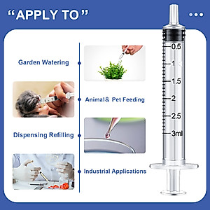 Nuanchu 30 Pcs 3ml Liquid Syringe Pet Feeding Plastic Syringes Dog Oral Food Measuring Syringe Tools for Cats Dogs Kitten Puppy Bunny Small Animals Newborn Pet Feeder Nursing Supplies