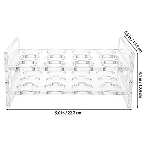Lurrose Bar Shot Glass Holder 2 Pack Acrylic Shot Glass Shot Glass Tray Vodka Shot Glass Holder Whiskey Cup Rack Holder Carrying 3x4 Shot Glass Tray Holder