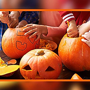 AnNido Halloween Pumpkin Carving Kit, 11 Pieces Professional Pumpkin Cutting Supplies Tools with 12 Pumpkin LED Candles, Stainless Steel Jack-O-Lanter Carving Knife Set for Halloween Decoration