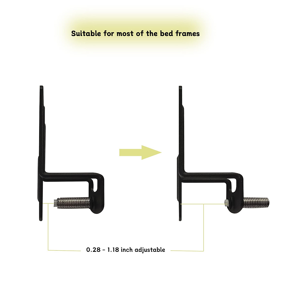 Homdock 6 PCS Non Slip Mattress Gaskets for Bed Frame/Anti-Slip Baffle/Mattress Gripper to Keep Mattress in Place/Elegant Black Finish