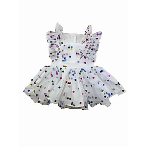 Baby Toddler Polka Dot Tulle Party Dress (as1, Age, 12_Months)