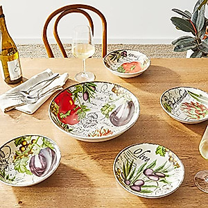 Certified International Corp Certified International Botanical Veggies Pasta Set, Multicolored, 5 Piece set