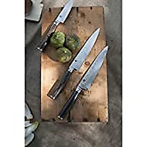 Shun Premier 8 Piece Professional Block Set, Features 6 Shun Premier Knives, Honing Steel and 11-Slot Bamboo Knife Block, Handcrafted Japanese Knife Set, Pakkawood Handles