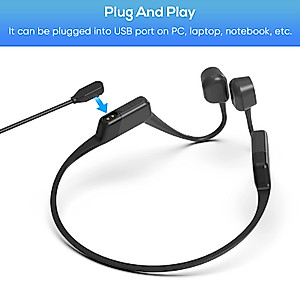 2Pack Magnetic Charging Cable Replacement for AfterShokz Aeropex AS800/OpenComm ASC100SG&Shokz OpenRun Pro&Mini, Bone Conduction Wireless Headphone USB Charging Cord Charger Accessories for Aftershokz