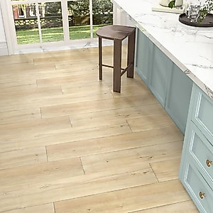 STICKEEP 6 x 36 in Floor Tile Peel and Stick Flooring Self Adheisve Wood Peel and Stick Floor Tile Bathroom Vinyl Floor Tiles Removable Vinyl Flooring Planks for Laundry Room Kitchen Stairs 4 PCS