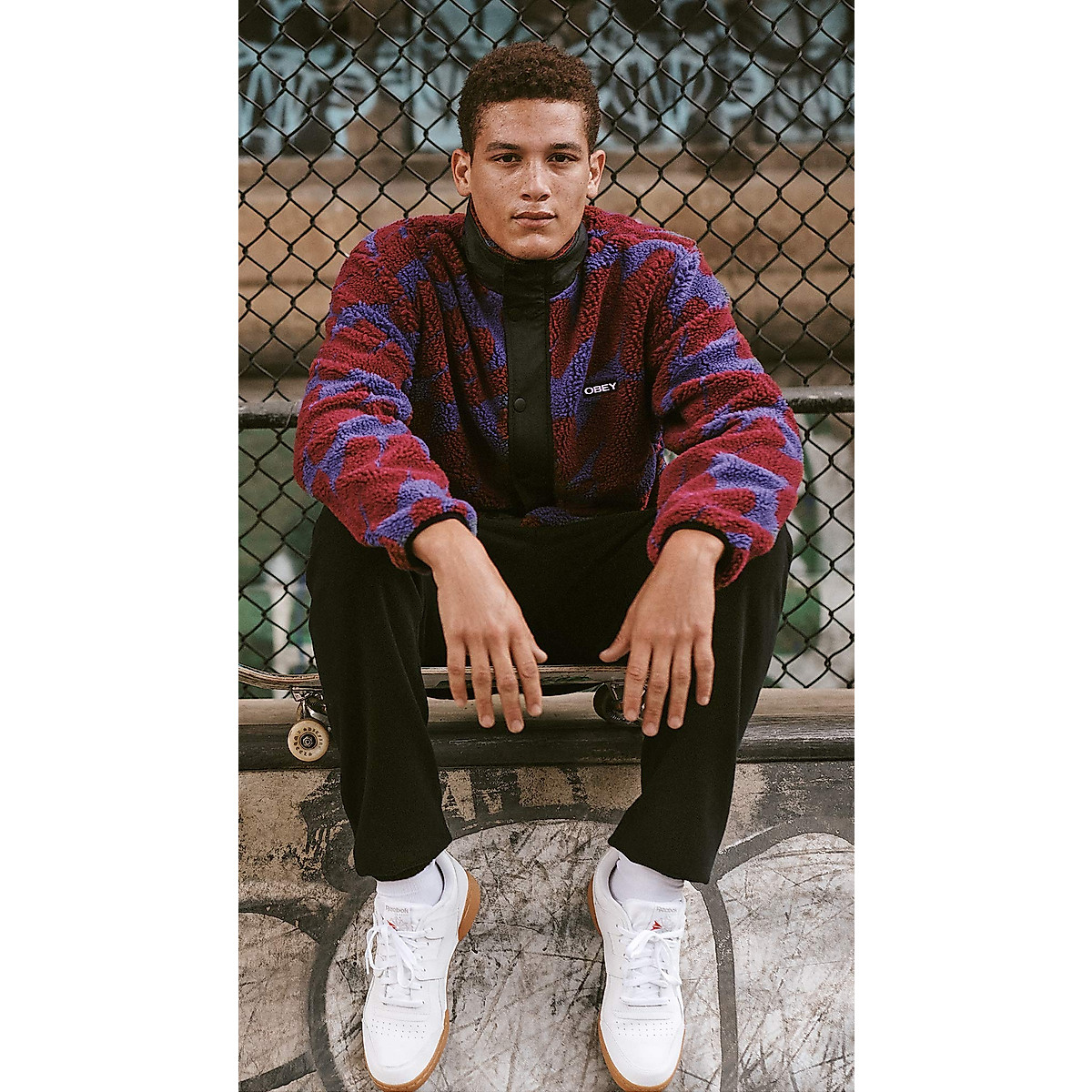 Reebok Men Workout Plus Sneaker, White/Carbon/Classic red, 9