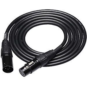 CESS-193-6fx1 Balance 4-Pin XLR Male to 4-Pin XLR Female Extension Cable, Headphone Audio Extension Cable (6 Feet, 1-Pack)