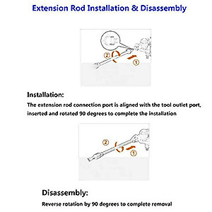 5.9 inch Short Lance Extension Rod Adapter for Worx WG629E WG630 WU629 WG644 Hydroshot Pressure Washer Accessories