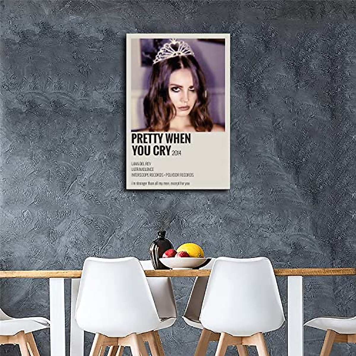 CLOINA Del Rey Poster Music Album Posters Art Wall Canvas Pictures for Modern Office Decor Prints 12'' x 18'' Unframed