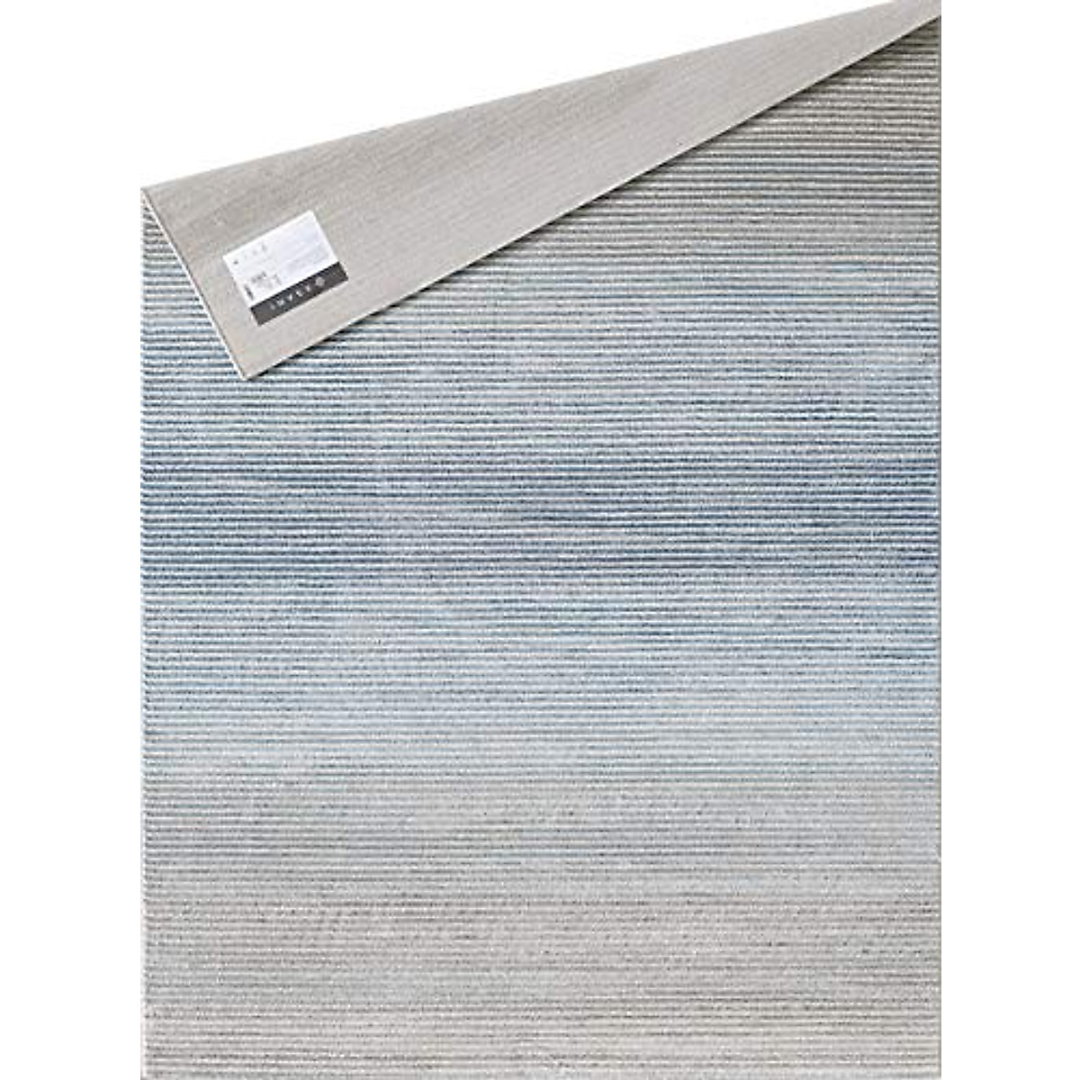 Abani Grey & Blue Minimalist Striped 4' X 6' Area Rug - Rustic Rugged Contemporary Modern Style Accent Rug, Vista Collection Rugs