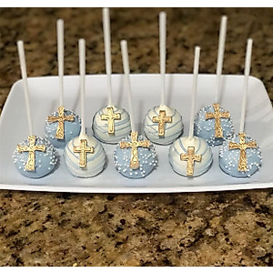 Set of 3 JeVenis Baptism Cake Decorations Cross Cake Mold Cross Mold Baptism Cake Toppers for Baptism Party Supplies