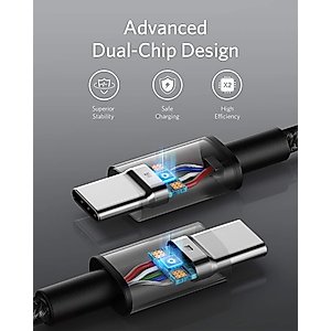 Anker USB C Hub, 556 USB-C Hub (USB4, 8-in-1) with 1.6ft USB4 Cable, 10 Gbps USB-C and USB-A Data Ports, 8K HDMI and DisplayPort New Nylon USB C to USB C Cable 100W 10ft, USB 2.0 Type C Chargi