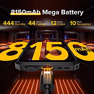 Ulefone Rugged Smartphones, Power Armor X11 Pro 8150mAh Battery, 8GB+64GB Android 12 Octa-core Rugged Phone, 16MP Rear Camera 5.45-inch Screen, Dual SIM 4G, IP68 Waterproof Unlocked Cell Phone