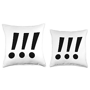 Exclamation Marks and Points QRST Designs Exclamation Points Throw Pillow, 16x16, Multicolor
