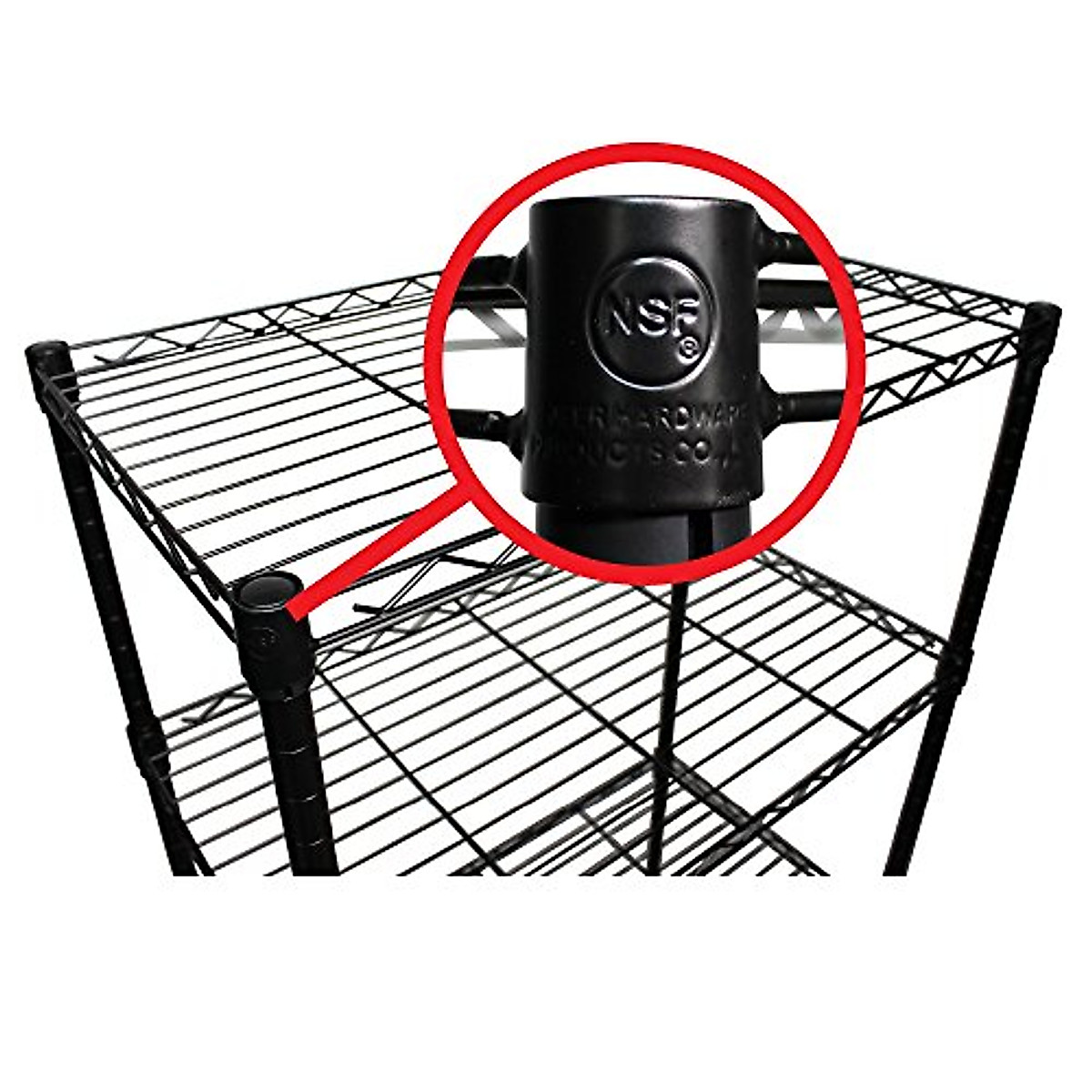 Apollo Hardware Black 3-Shelf Garment Rack 18"x48"x72"