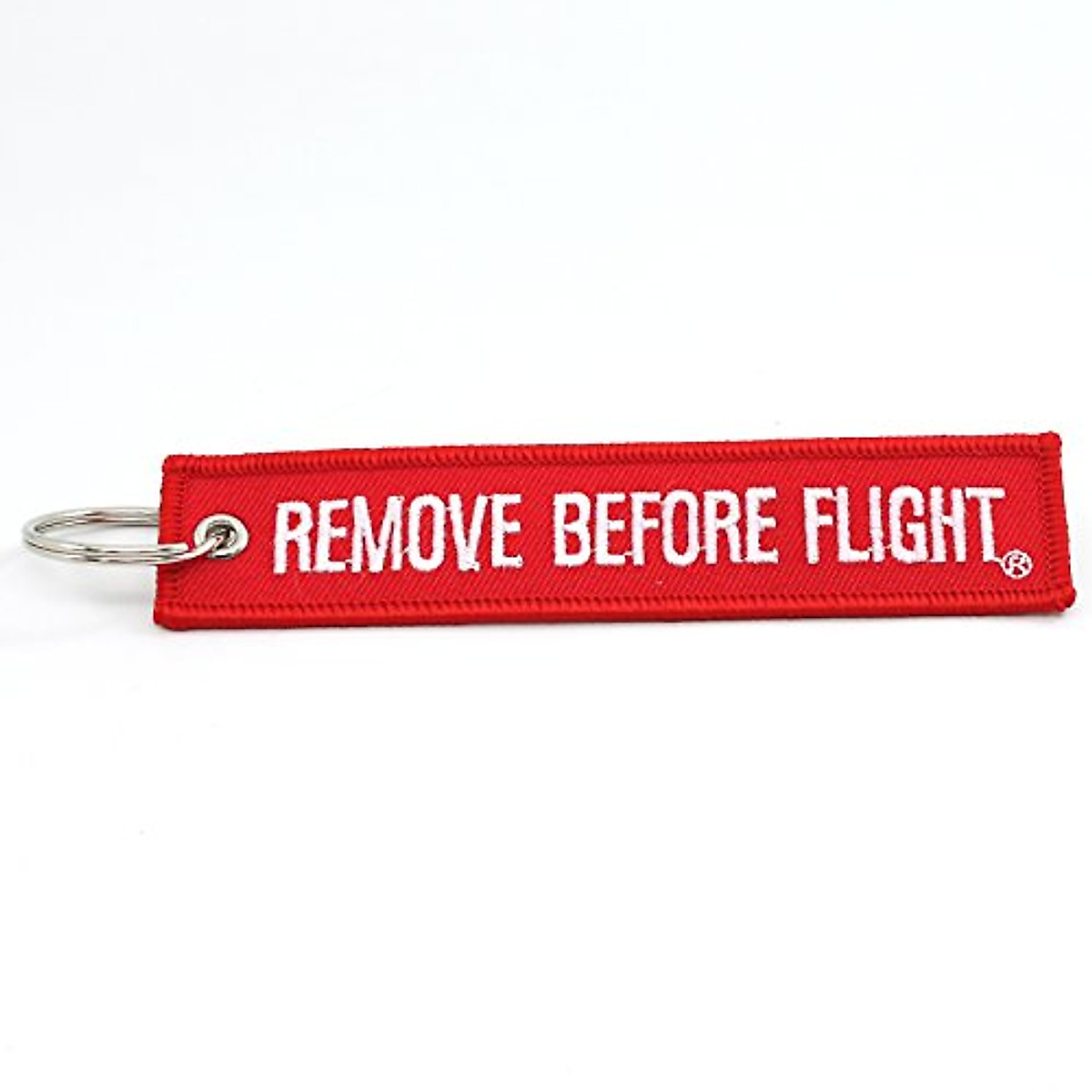 Rotary13B1 Remove Before Flight Key Chain - 5 Pack Red with White Letters