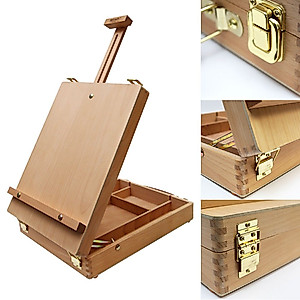 Mont Marte Tabletop Easels for Painting, Desk Box Easels for Kids Adults&Artists,Beech Wood