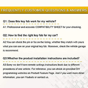 OCPTY 1X Uncut Keyless Entry Remote Control Key Fob Transmitter Replacement for 2003-2008 for Lexus LX470/ 2003-2009 for Lexus GX470 HYQ1512V 89070-60801