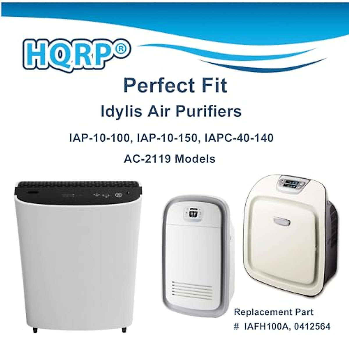 HQRP HEPA Filter Compatible with Idylis AC-2119, AC2119, 2119, 561212 Energy Star, 0302648 302648 412564 Replacement