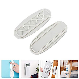 Cabilock 10pcs Power Strip Socket Fixator Wall Mount Power Strips Cable Organizers Punch Free Self Adhesive Socket Remote Control Holder for Home 10Ã—3.7cm