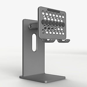 DREWCHAN Stand Holder for Desk Adjustable Aluminum Stand Holder Unversal Cell Phone Dock Home Office Desk Accessories Compatible with iPad Pro 11, 12.9/iPad 10.9 10th; Surface Pro (Grey)