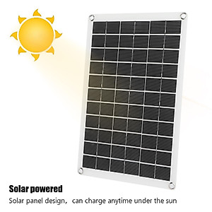 Solar Panel, Portable Solar Cell Panel 100W Monocrystalline 12/24V USB Output for Car Trailers Yacht, High Conversion Rate of 23%-24%