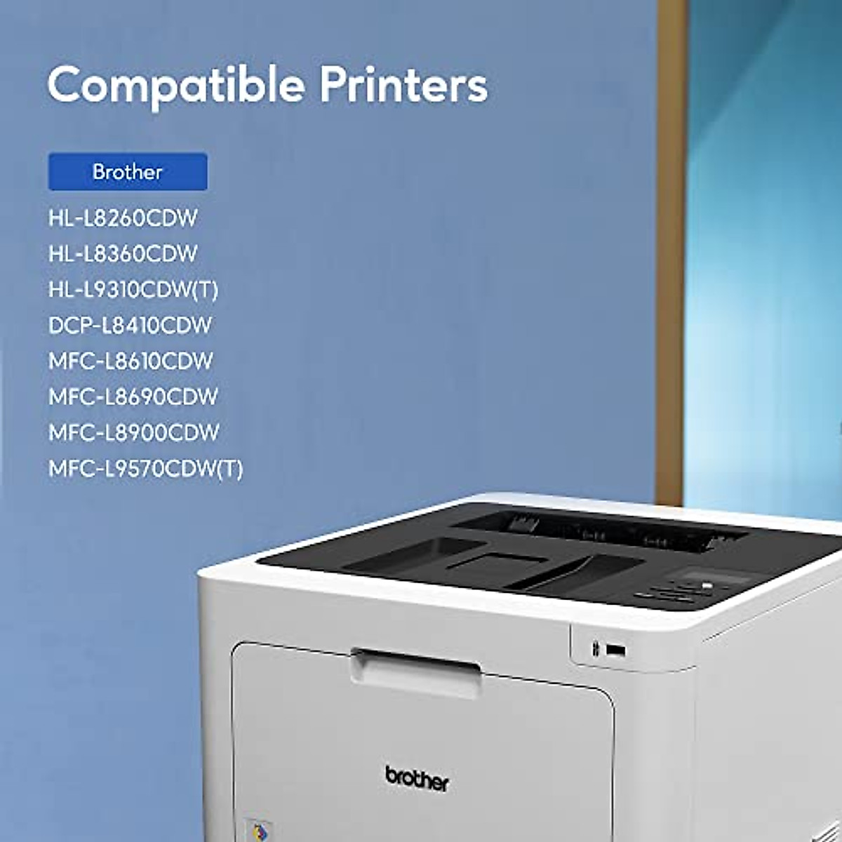 TN436 Toner Cartridge High Yield Replacement Compatible for Brother TN 436 TN436BK TN436C TN433 TN431 for Brother HL-L8360CDW HL-L8260CDW MFC-L8610CDW MFC-L8900CDW MFC-L8690CDW Printer (1BK,1C,1M,1Y)