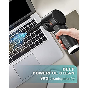 Koonie Cordless Air Duster, Battery Operated Computer Cleaning Duster, Portable Replaces Compressed Air Cans, 6000mAh 10W Fast Charging Air Blower, No Gas for Computer Keyboard, Car, Pet House