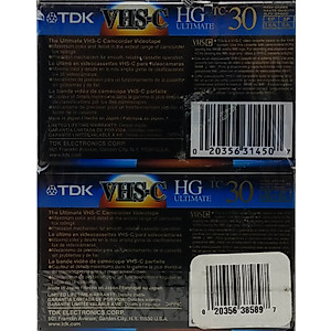 TDK 30 Minute Vhs-c Hg Ulitimate 214777 Ep Sp