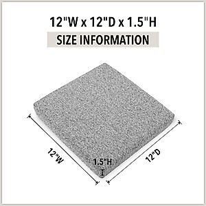 Tromlycs 12x12 Chair Cushion Bar Stool Square Seat Cushion with 4 Velcro Straps Slip Resistant Textured Wooden Metal Small Bar Stool Cover - Gray (1 Pack)