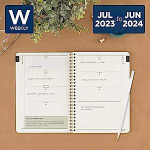 2023-2024 Cambridge® GreenPath Academic Weekly/Monthly Planner, 5-1/2" x 8-1/2", Floral, July 2023 to June 2024, GP40-200A