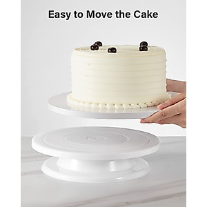 Kootek Cake Boards Drum 14 Inch Round, 1/2" Thick Cake Drums, Cake Decorating Supplies White 12 Pack Sturdy Cake Corrugated Cardboard for Multi-Layer Cakes