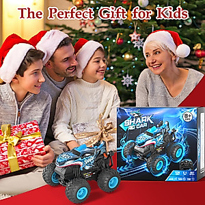 Sunrad Remote Control Car Toys for Kids Boys, RC Monster Truck with 360°Rotation Upright, Light & Music, Indoor Outdoor All Terrain Rechargeable Electric RC Car Toys Gifts for 3 4 5 6 7 8-12 Year Old