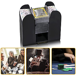 Nileole 6 Decks Automatic Card Shuffler, Battery-Operated for UNO,Phase10, Texas Hold'em, Poker, Home Card Games, Blackjack, Party Club