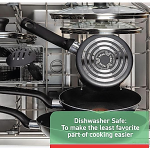 T-fal B36290 Specialty Nonstick 5 Quart Jumbo Cooker Saute Pan with Glass Lid, Black