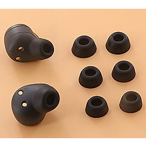 BLUEWALL Ear Tips Eartips Earbuds Tips Ear Cushion for Jabra Elite 85t Active 85t Earbuds, Fit in Charging Case Earbud Covers Tips for Jabra 85t, S/M/L, 6 Pairs, Black