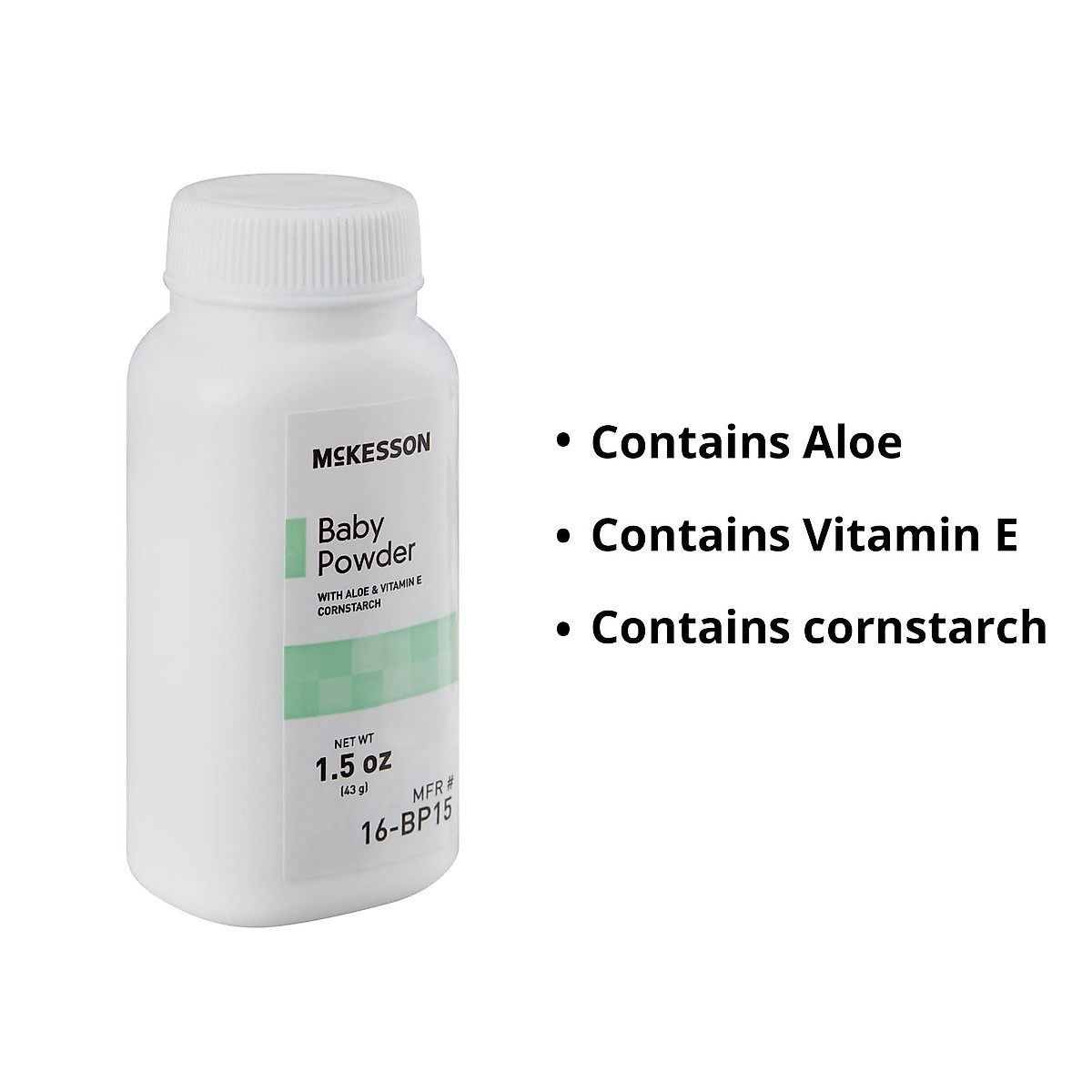 McKesson Baby Powder - Cornstarch, with Aloe and Vitamin E - Fresh Scent, 1.5 oz, 1 Count