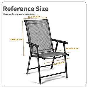 Deisy Dee Patio Dining Chair Covers, Outdoor Steel Sling Folding Chair Covers, Garden Metal Chair Covers (1, Purple Tree)