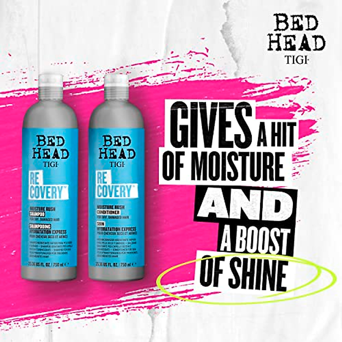 Bed Head by TIGI Shampoo & Conditioner For Dry Hair Recovery With Prickly Pear Cactus Extract 2 x 25.36 fl oz