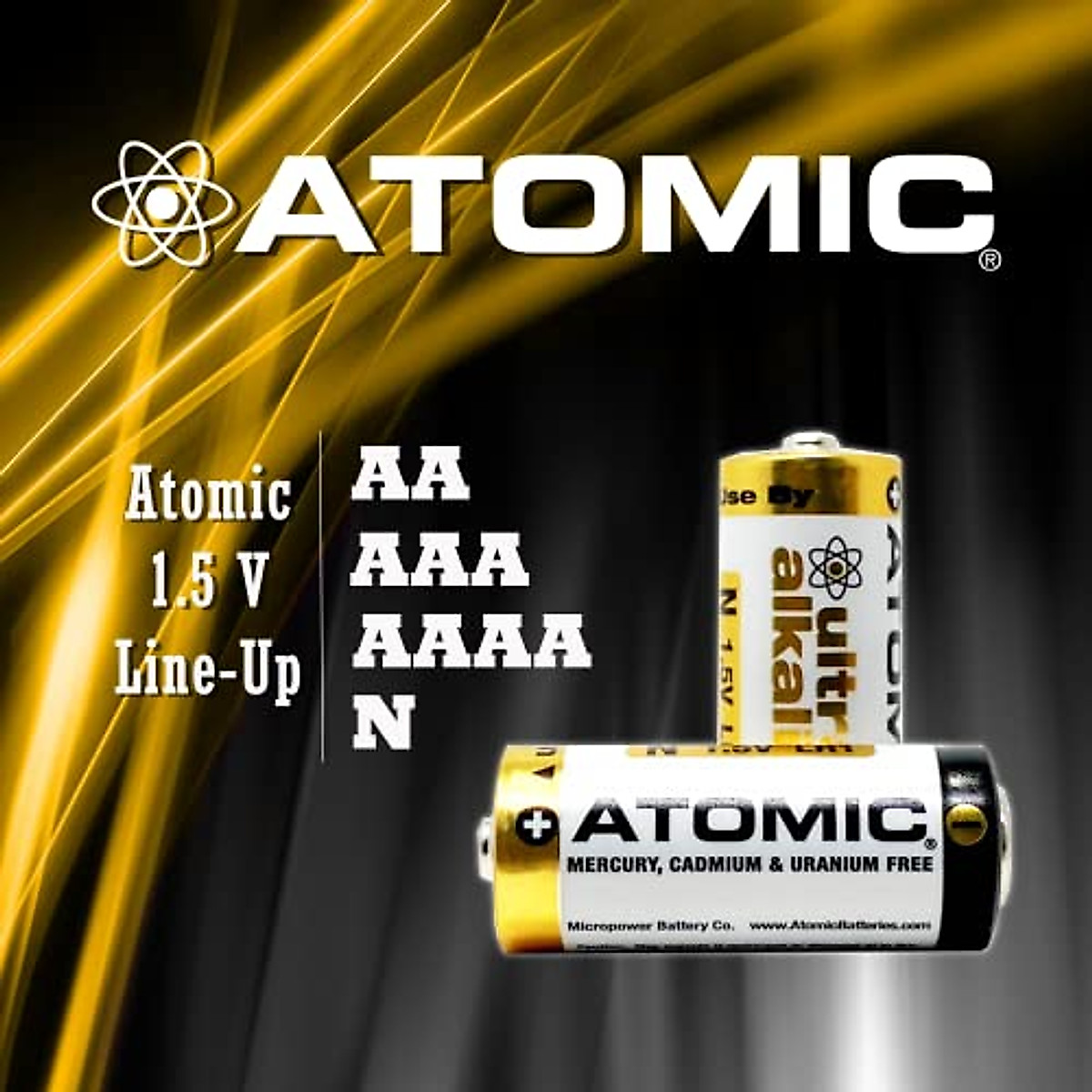 ATOMIC N - LR1 Battery 1.5V Ultra Alkaline E90 RM401 AM5 (2 Batteries)