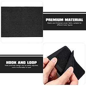 LIOOBO Soccer Captain Armband Nylon Football Bands for Adult Youth, Adjustable Soccer Rugby Basketball Player Bands, Black (13 x 7 x 0.8cm)